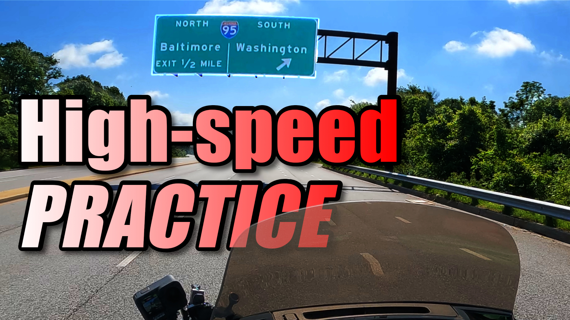 6 Corners and a Runway - I95 On ramp from MD 198 on a Harley Street Glide