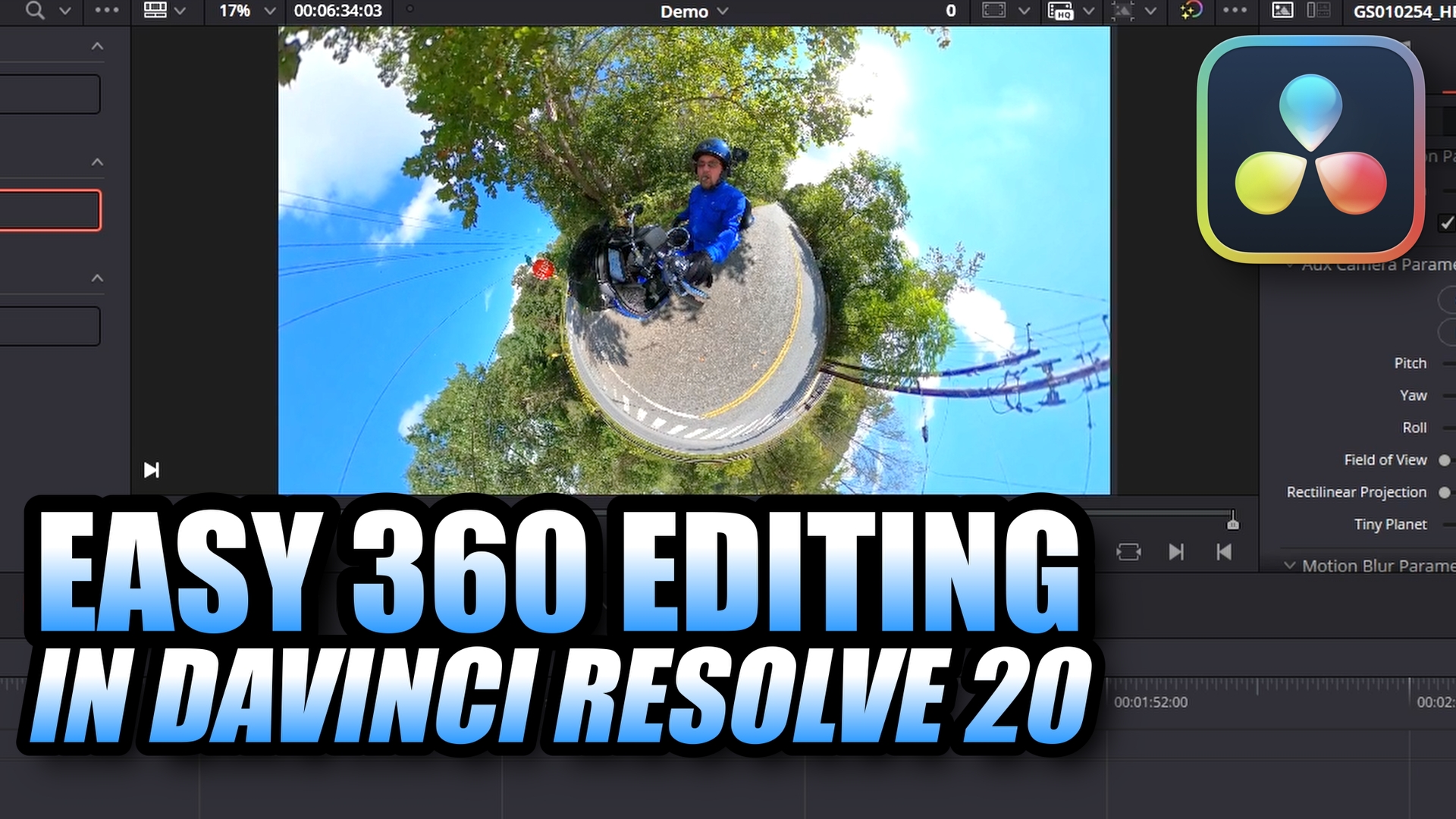 Save LOTS of time editing: Reframe your 360 camera footage INSIDE Davinci